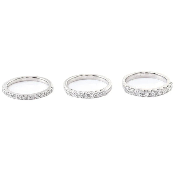 Stackable Lab Diamond Rings in 14K White Gold – Ice Dazzle
